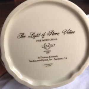 Lenox | Accents | Lenox Thomas Kinkade The Light Of Peace Votive Holder ...